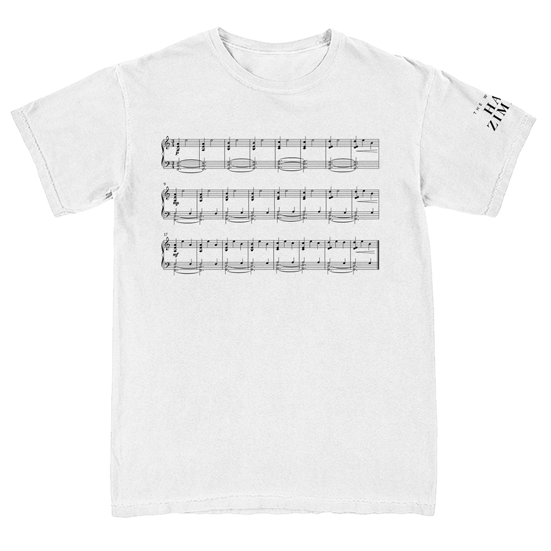 Sheet Music Tee - White – Hans Zimmer US